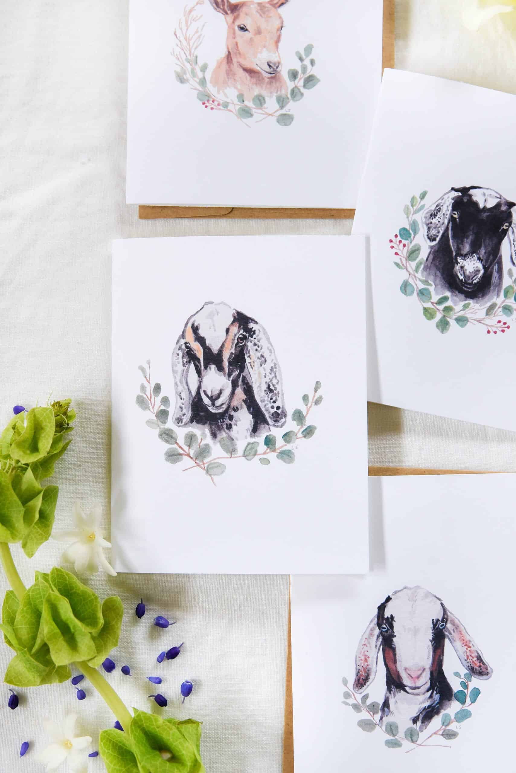 Free Printable Goat Greeting Cards - Boxwood Ave