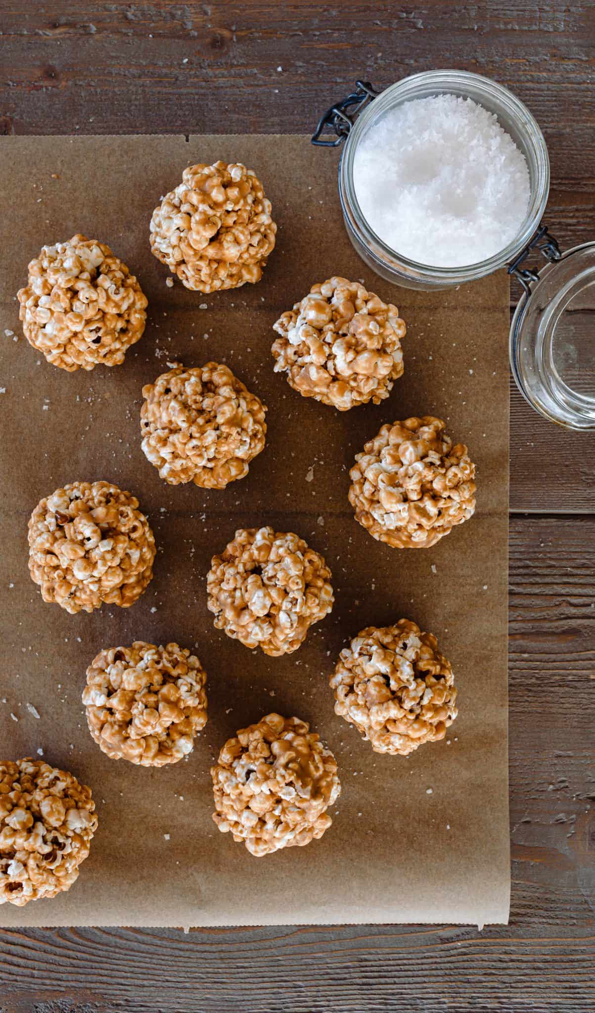 Caramel Popcorn Balls - Boxwood Ave