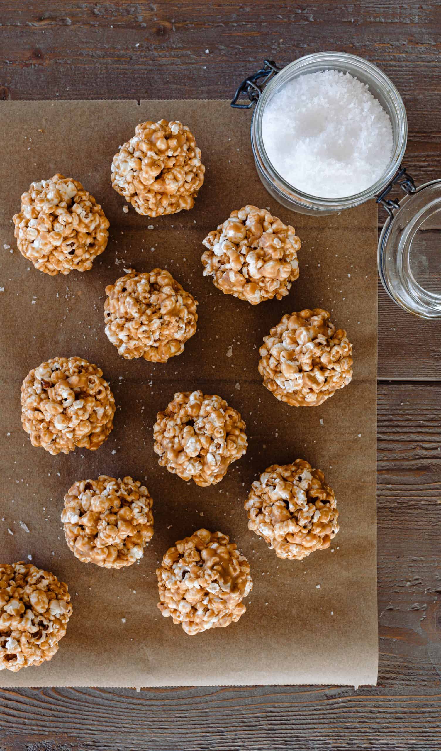 Caramel Popcorn Balls - Boxwood Ave