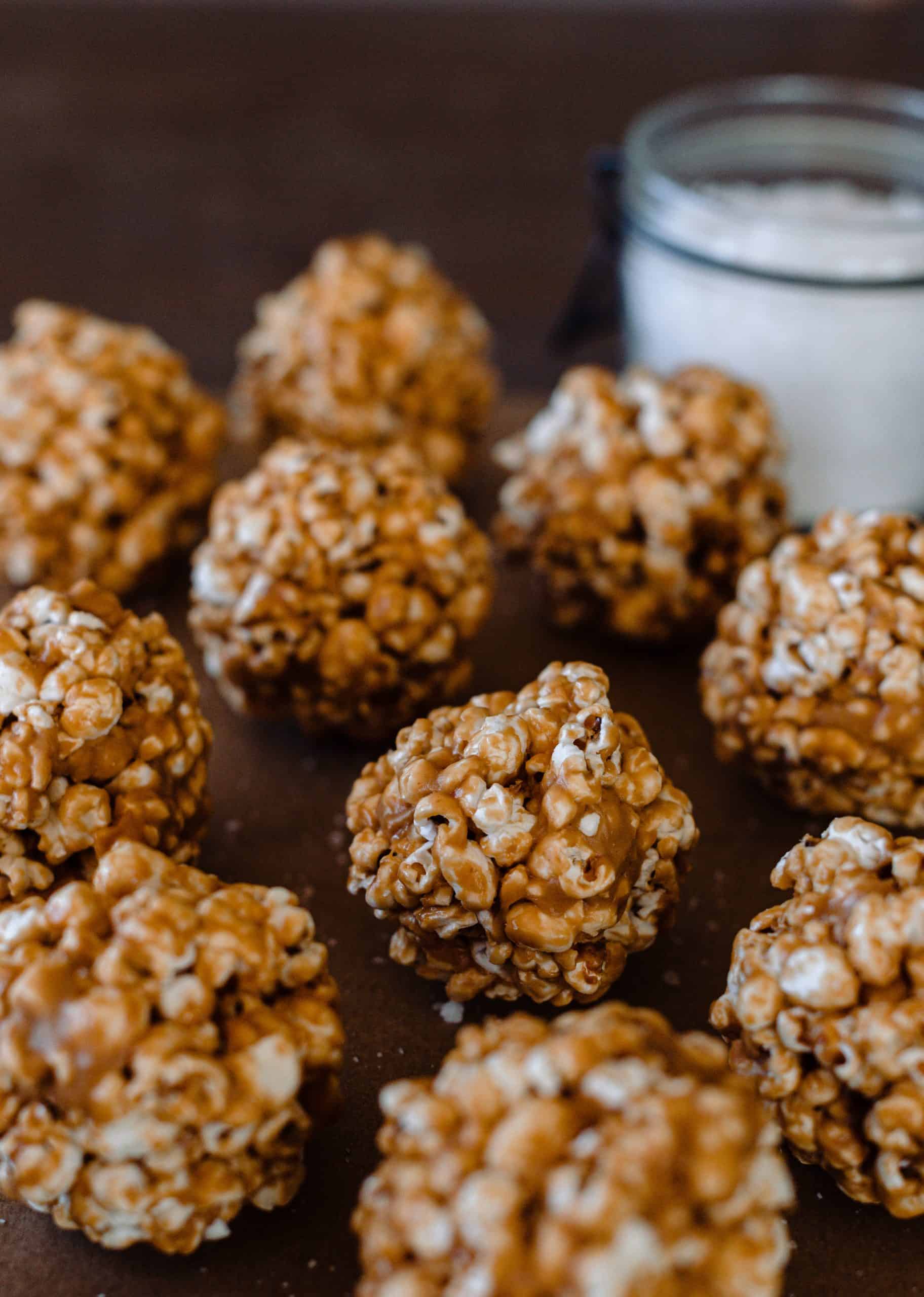 Caramel Popcorn Balls - Boxwood Ave