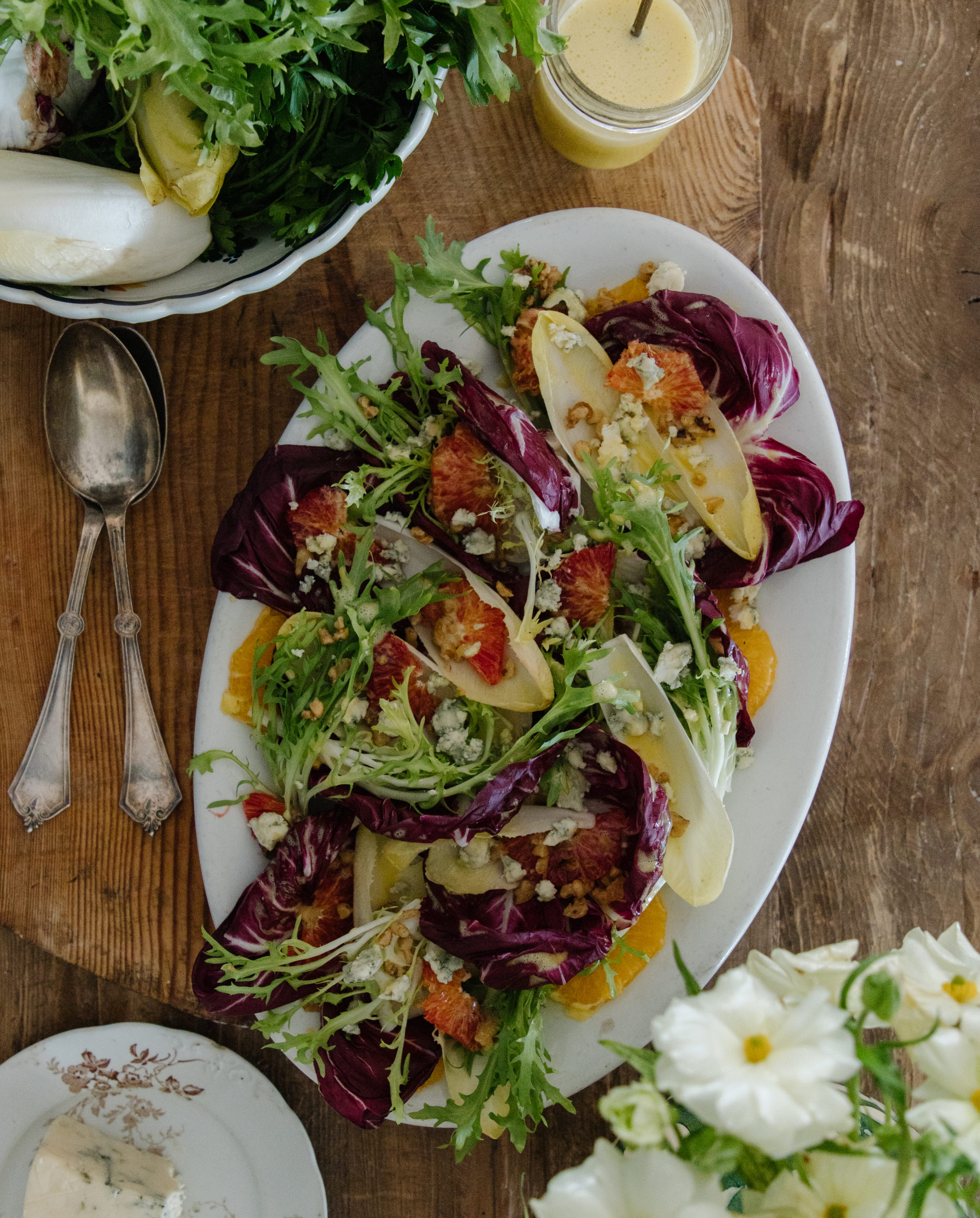 Endive Salad Recipe with Blue Cheese and Walnuts
