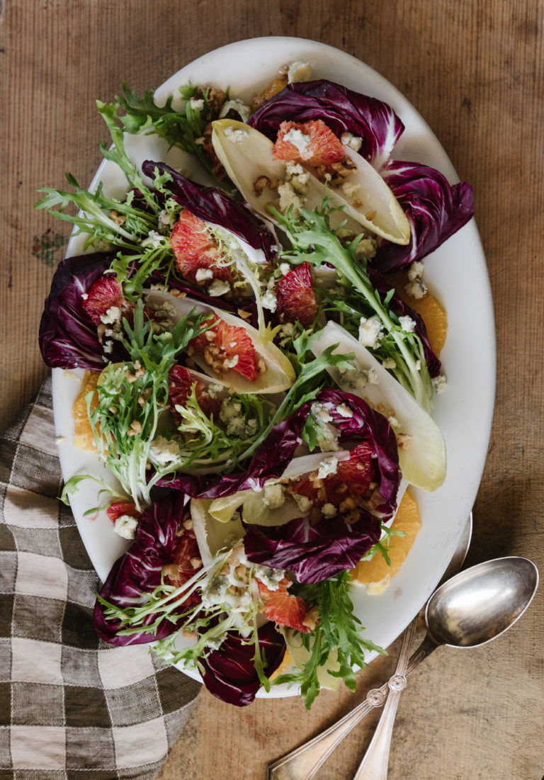 Endive Salad Recipe with Blue Cheese and Walnuts